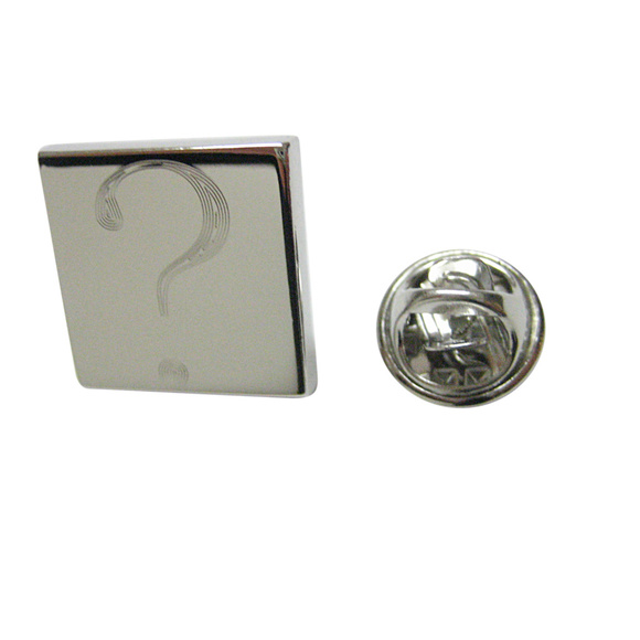 Kiola Designs | Accessories | Silver Toned Etched Question Mark Lapel Pin | Poshmark